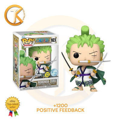 Funko Pop Animation 923 Roronoa Zoro One Piece Special Ed. Glows In The ...