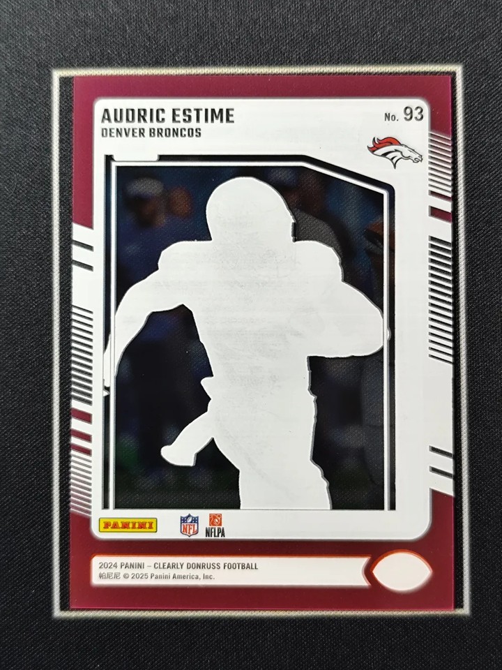 2024 Panini Clearly Donruss Rated Rookie Pink #93 Audric Estime Broncos ...