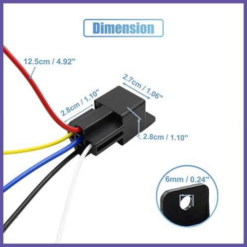 3pcs JD-2912 5 Pin DC 48V 40A Universal Fuse Relay Switch Power with ...