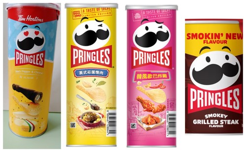 4 cans × Pringles potato chips, variety flavours 50g-110g each | eBay