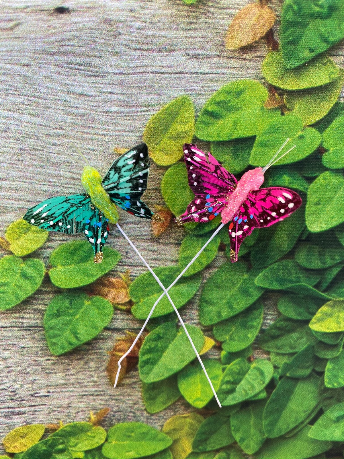 12 Feather Monarch Butterflies 1inch Assorted Artificial mixed ...