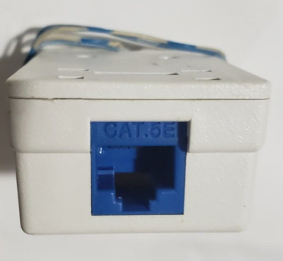 CAT 5e Ethernet RJ-45 8 Pin Modular Wall Baseboard Surface Mount 8P8C ...