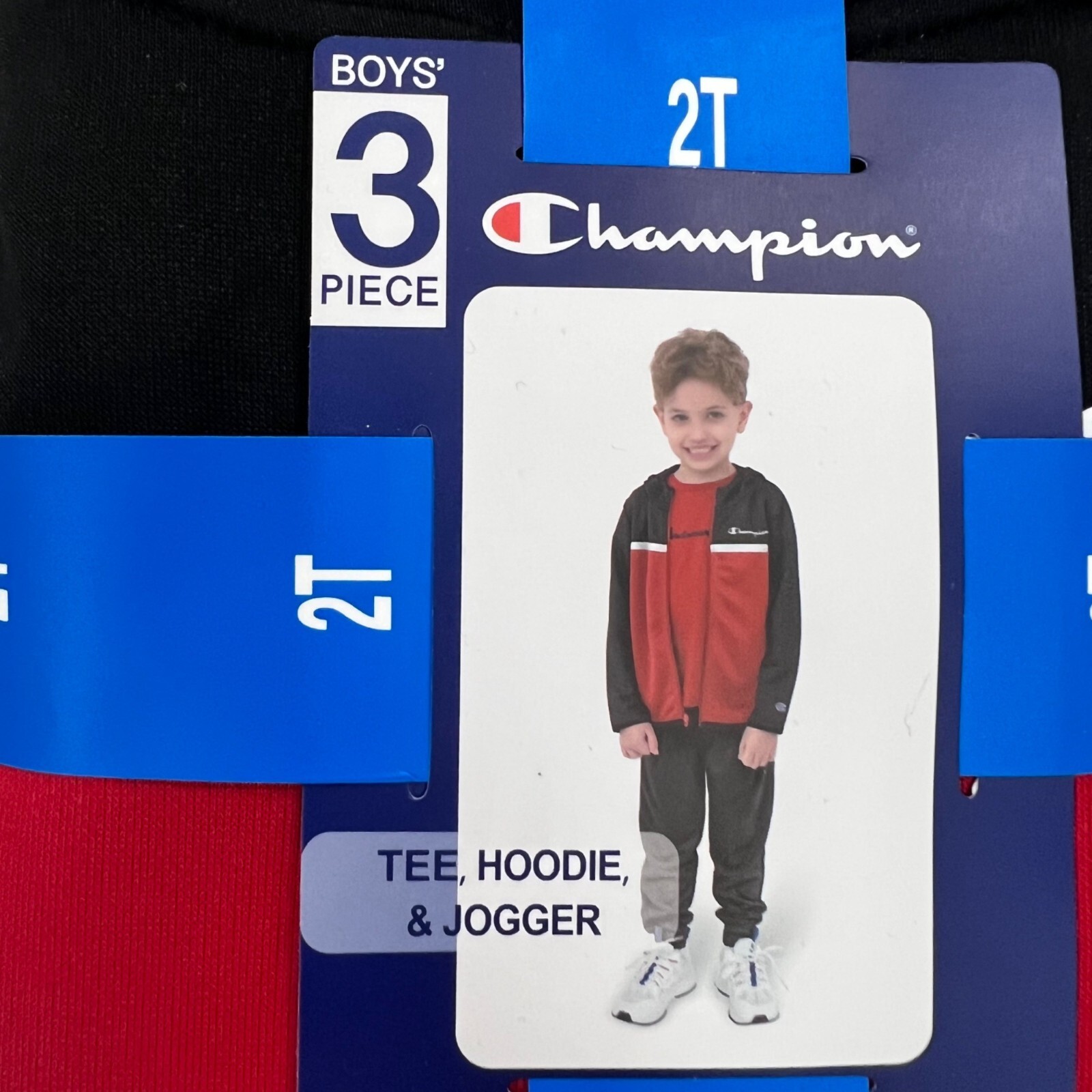 Champion Toddler Boys' 2T Active Hoodie Jogger Pants and T-Shirt Tee ...
