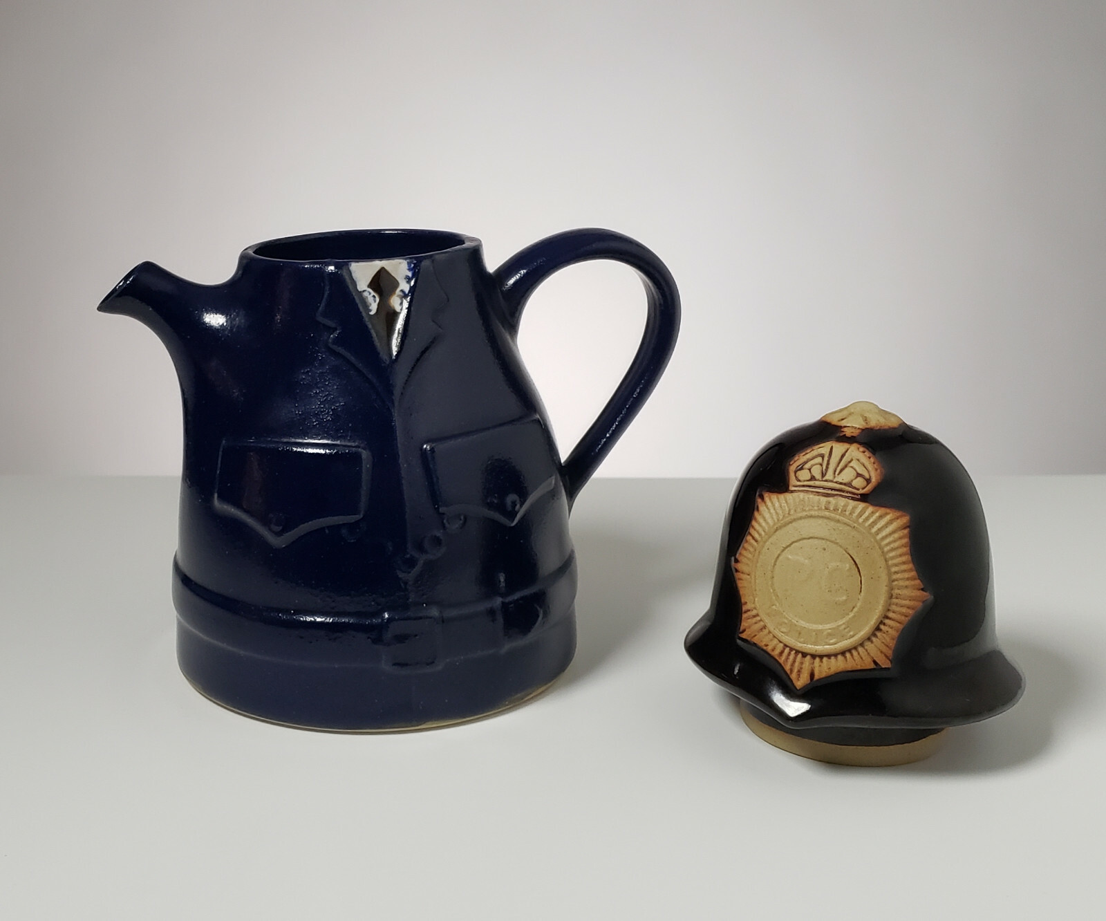 J & G Morten Police Constable Bobby Teapot Handmade Stoneware Made in ...