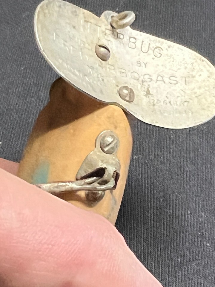 1940 Fred Arbogast Jitterbug Topwater/Surface Bass Bait Lure “Bait Of ...