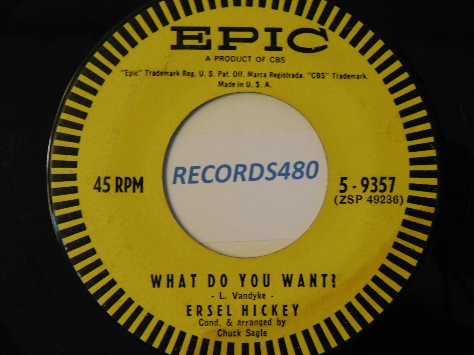 45 Ersel Hickey "What Do You Want! / Love In Bloom" EPIC 5-9357 | eBay