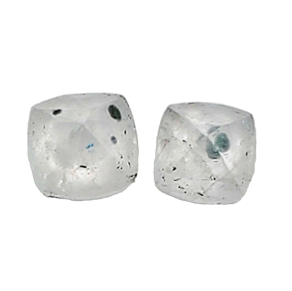Natural Medusa Quartz aka Pariaba Quartz Set of 2 Buff Top Cushion Cut ...