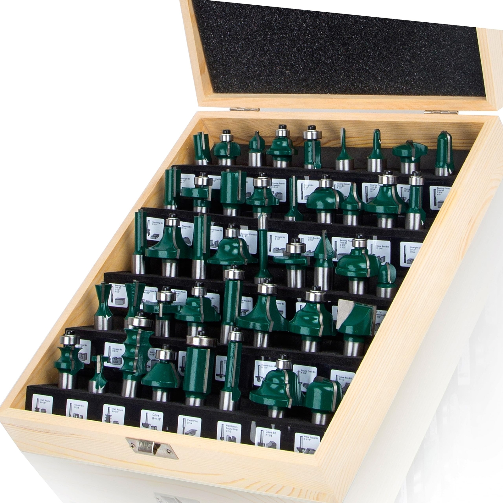 TAIWAIN 1/2 Inch Shank Wood Router Bit Set 43 PCS, Milling Tool for ...