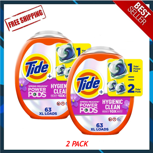🔥2 PACK🔥 Tide Power Pods Laundry Detergent Soap Packs, Spring Meadow ...