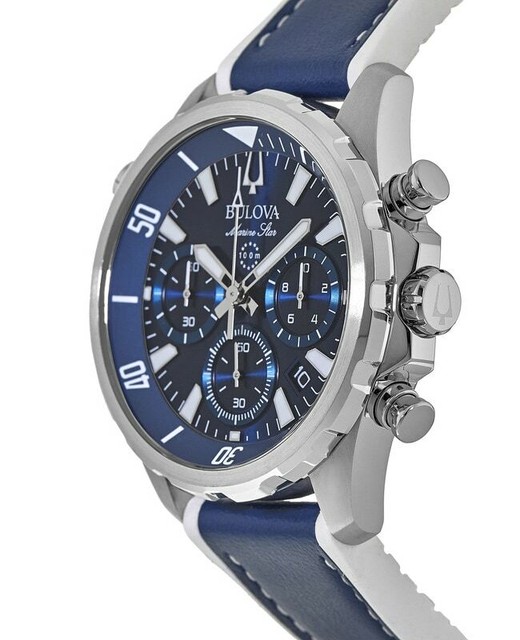 Bulova Marine Start Blue Men's Watch - 96B287 for sale online | eBay