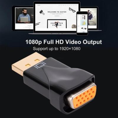 1080P DP Male to VGA Female Converter Adapter For Projector HDTV TV ...