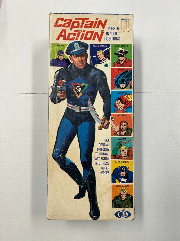 1966 IDEAL CAPTAIN ACTION 12 Inch Figure COMPLETE with Original BOX and ...