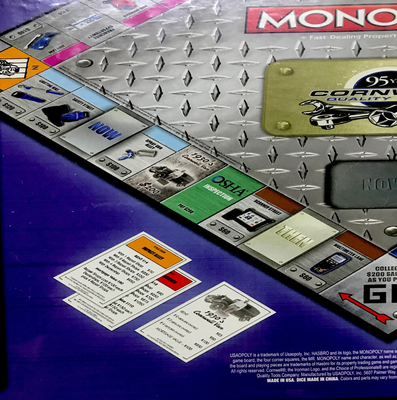 Monopoly Cornwell Tools 95th Anniversary Special Edition Board Game New ...