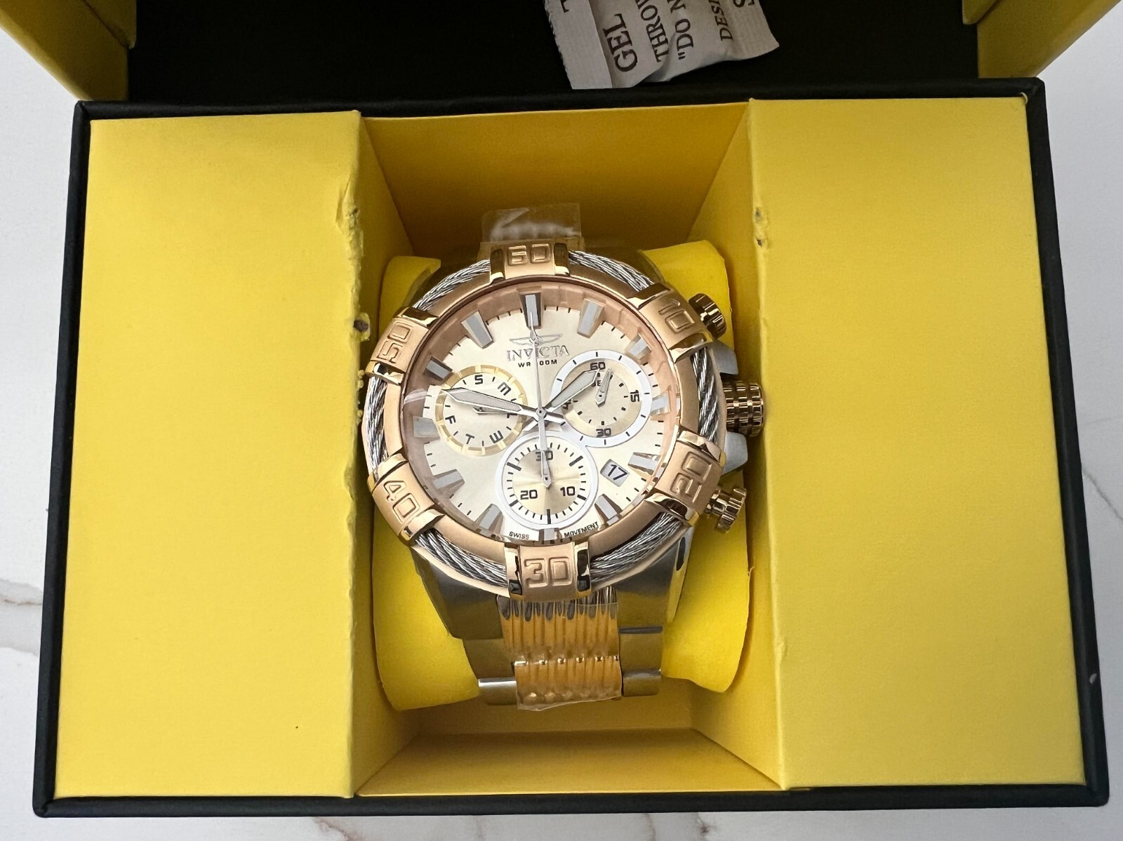 INVICTA BOLT Two-Tone Men's Chronograph 51 mm Watch - 25864 New With Tags
