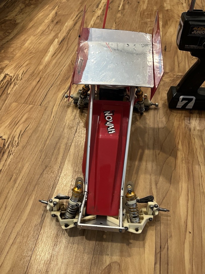 Vintage 1:10 Scale RC Sprint Car Frame Body MIP Gear Suspension Novak ...