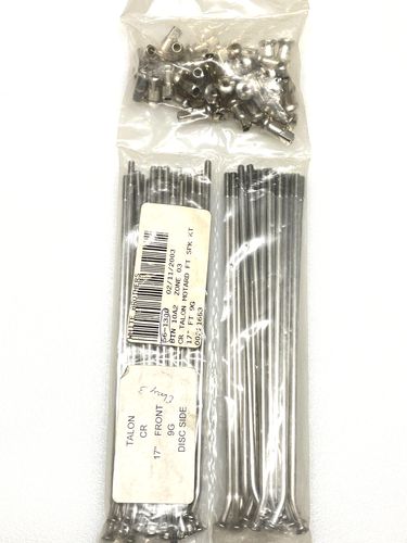 TALON 17" 17 INCH MOTARD FRONT SPOKE NIPPLE SET KIT WHITE BROTHERS 56 ...