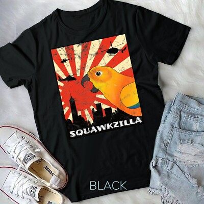 Squawk Zilla Sun Conure Parrot Squawking Kawaii Unisex T-shirt | eBay