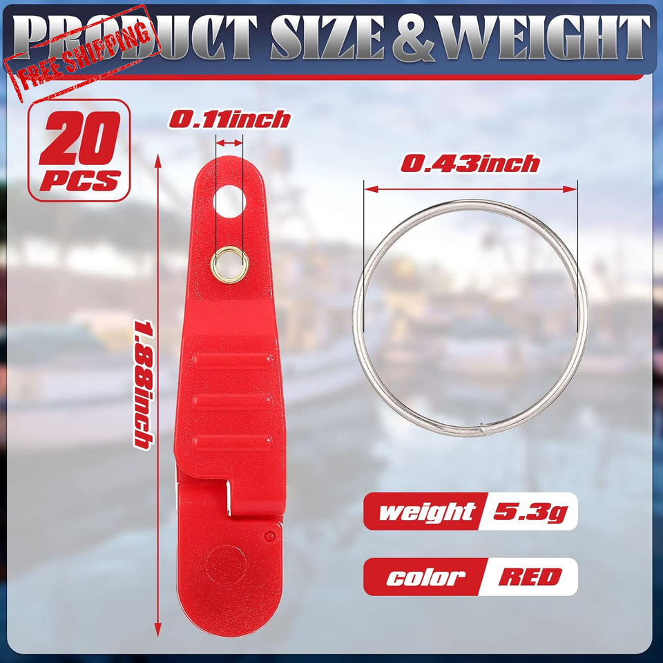 20 Pcs Heavy Tension Snap Release Clips for Weight Planer Board Kites ...