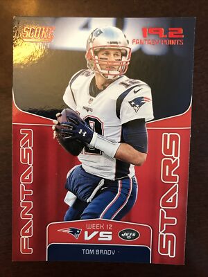 2019 Panini Score Fantasy Stars Red #FS-20 "Tom Brady" New England ...