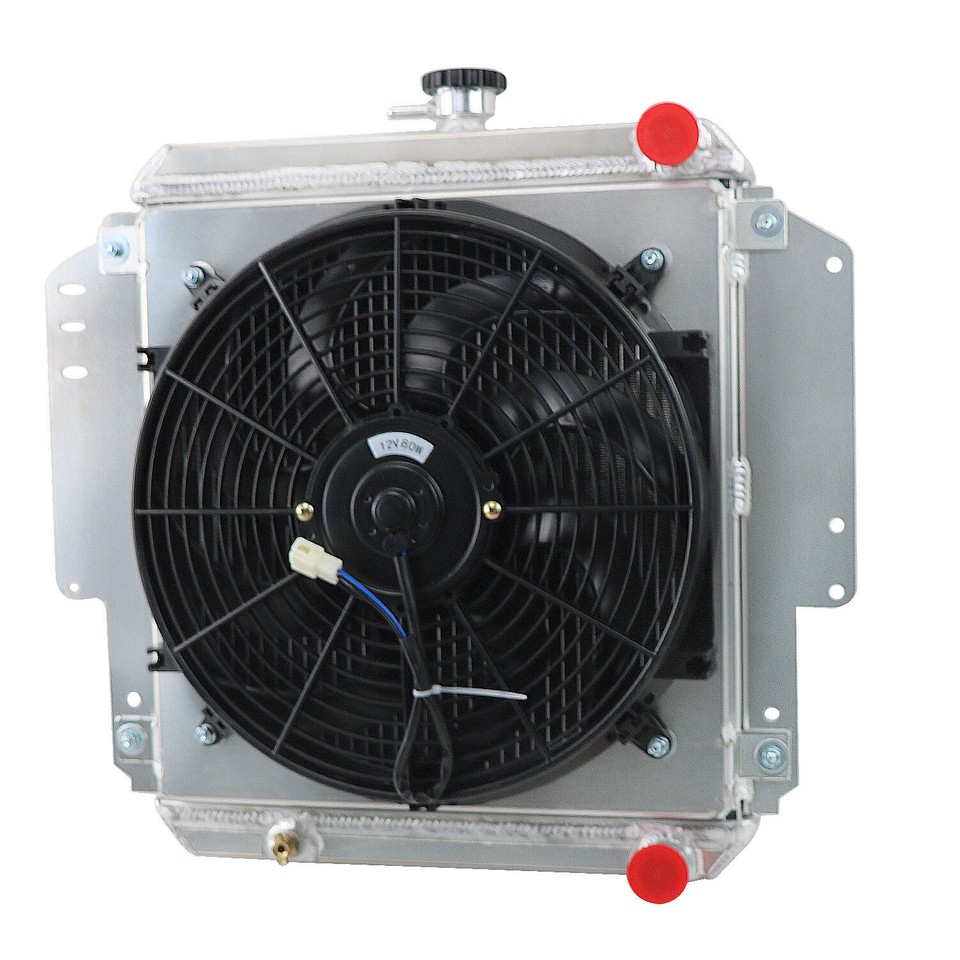 RADIATOR+SHROUD 14" 90W FAN FOR 1985~1995 SUZUKI SAMURAI Caribian SJ413 ...