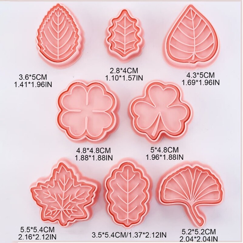 Leaves Shaped Cookie Cutters Biscuit Moulds Frosting Cookie Cutter PP ...