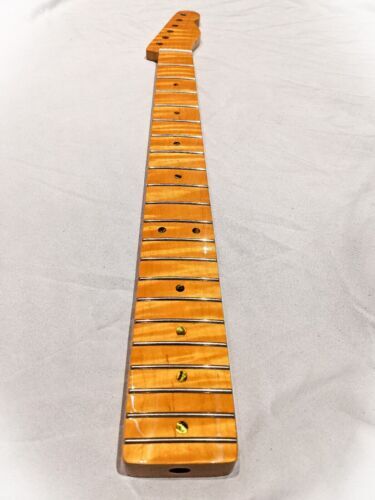 Flame Maple Guitar Neck 21 Frets Glossy Flamed Stripe Radius 9.5" for ...