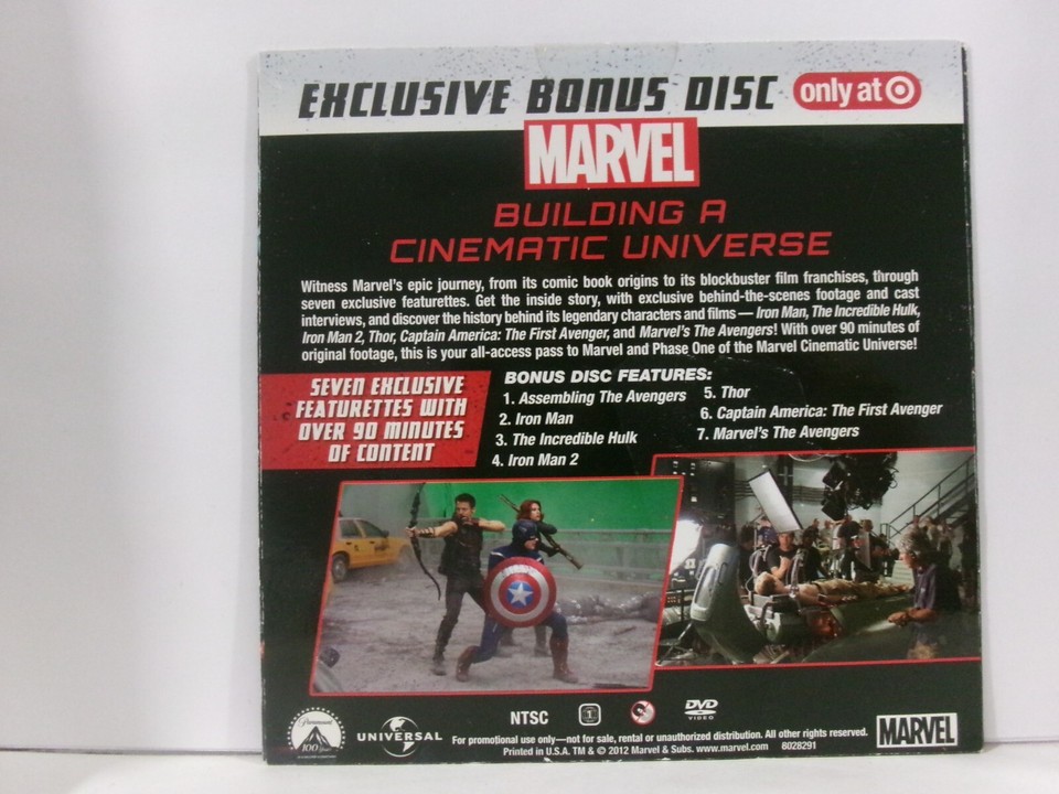 Marvel Avengers Target Bonus DVD Building A Cinematic Universe MCU Stan ...