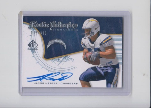 JACOB HESTER 2008 SP AUTHENTIC ROOKIE AUTHENTICS AUTO CARD #93/999 RC ...