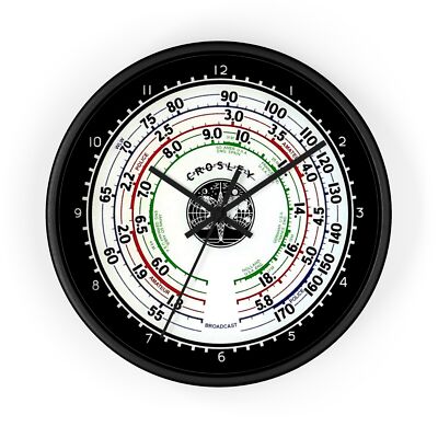 Crosley Shortwave dial Wall Clock for your ham shack radio room | eBay