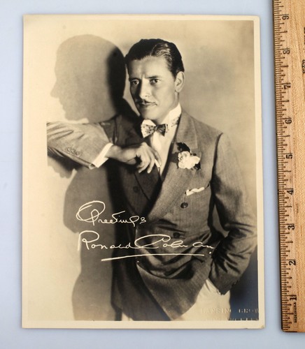 Original Movie Star Studio Portrait Photo Facsimile Autograph Ronald ...