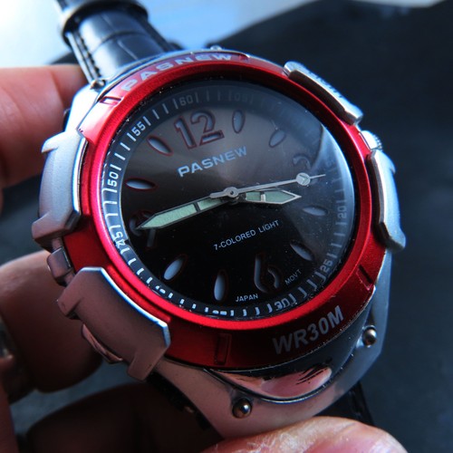 Pasnew 7 Coloured Light Quartz Men Watch | eBay