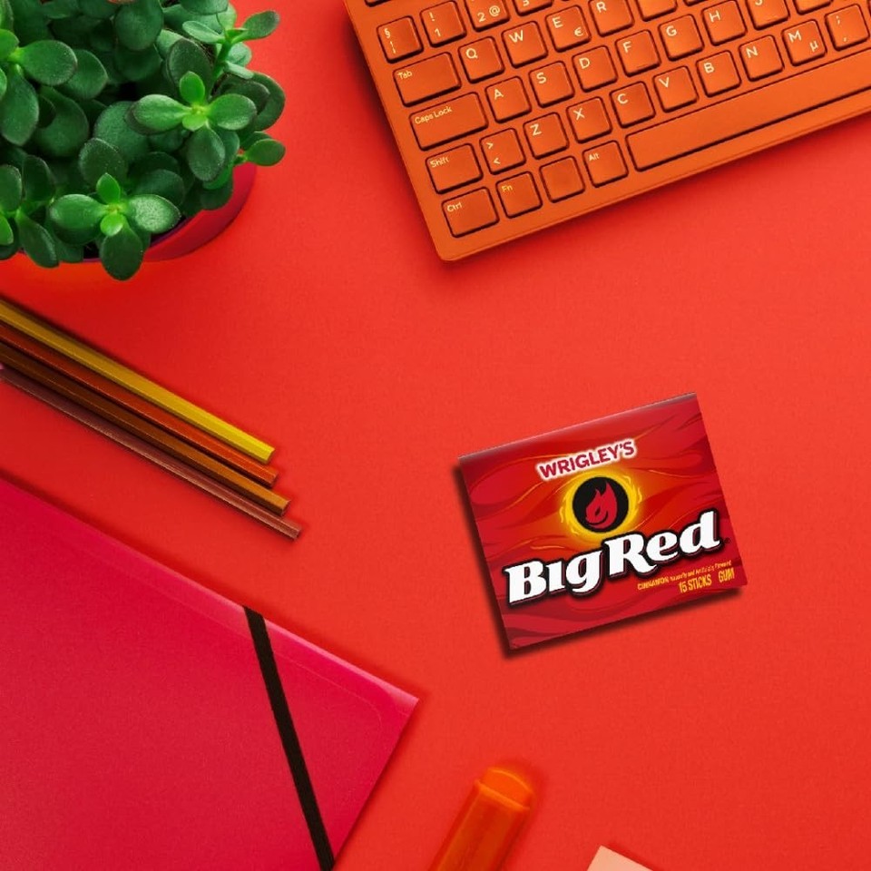 WRIGLEY'S BIG RED Cinnamon Chewing Gum Bulk Pack, 15 Count(Pack of 10 ...