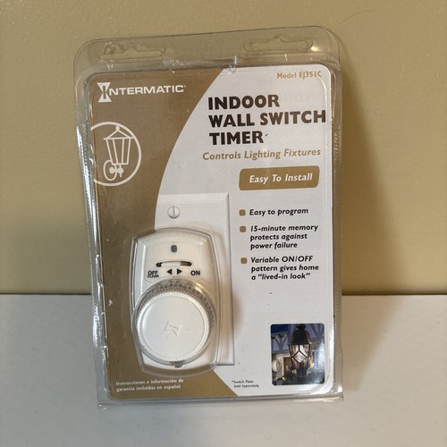 Intermatic Wall Switch Timer 24 Hour Programmable In/Outdoor EJ351C ...