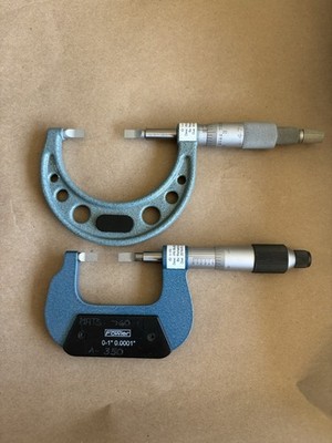 Blade Micrometers Set Of 2. Fowler 0-1, Mitutoyo 1-2 | eBay