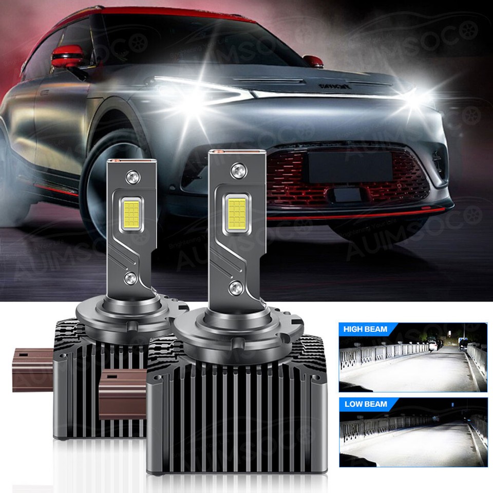 6000K White LED Headlight Bulb D1S D1R High Low Beam HID Xenon ...
