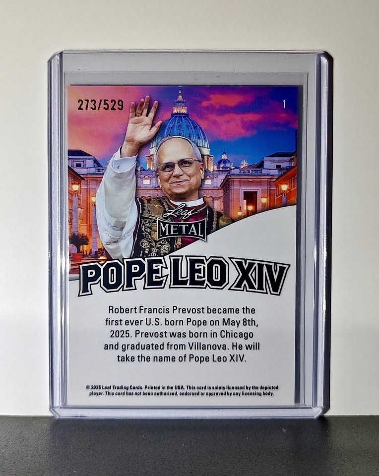 Pope Leo XIV 2025 Leaf Metal Trading Card Hot Dog Parallel /529 | eBay