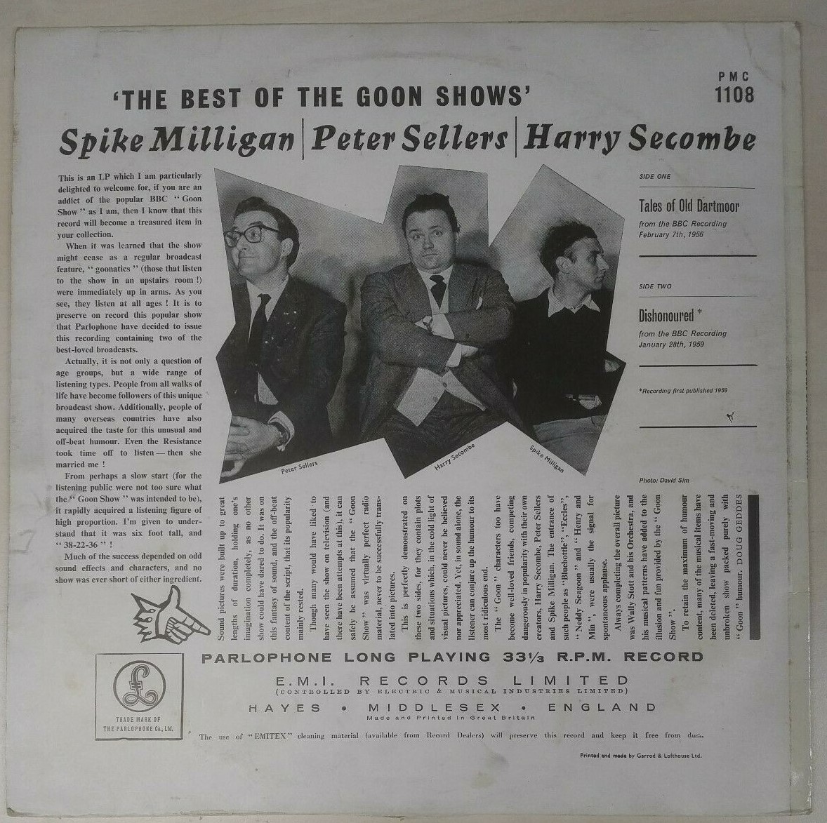 The Goons "The Best of the Goon Shows" - Vinyl LP - PMC 1108 - Spike ...