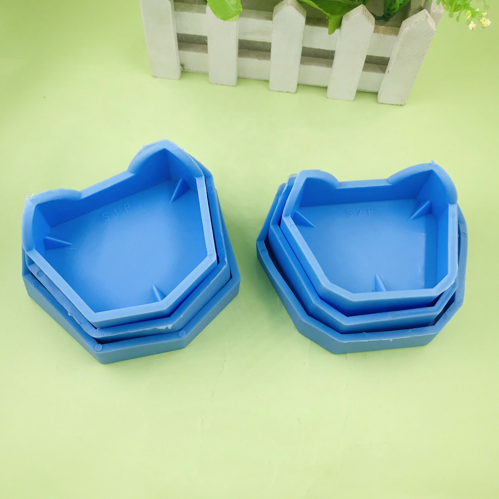 6pcs Dental Model Base Set Dental Mold Plaster Base Denture Tray Lab ...