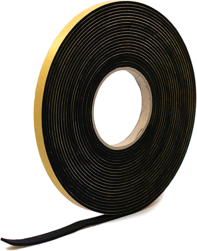 Neoprene Rubber Self-Adhesive Strip 1/2X1/8X33Ft - Black Sponge for ...