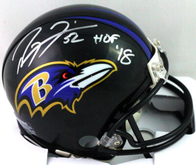 Ray Lewis Autographed Baltimore Ravens Mini Helmet w/ HOF Beckett W ...