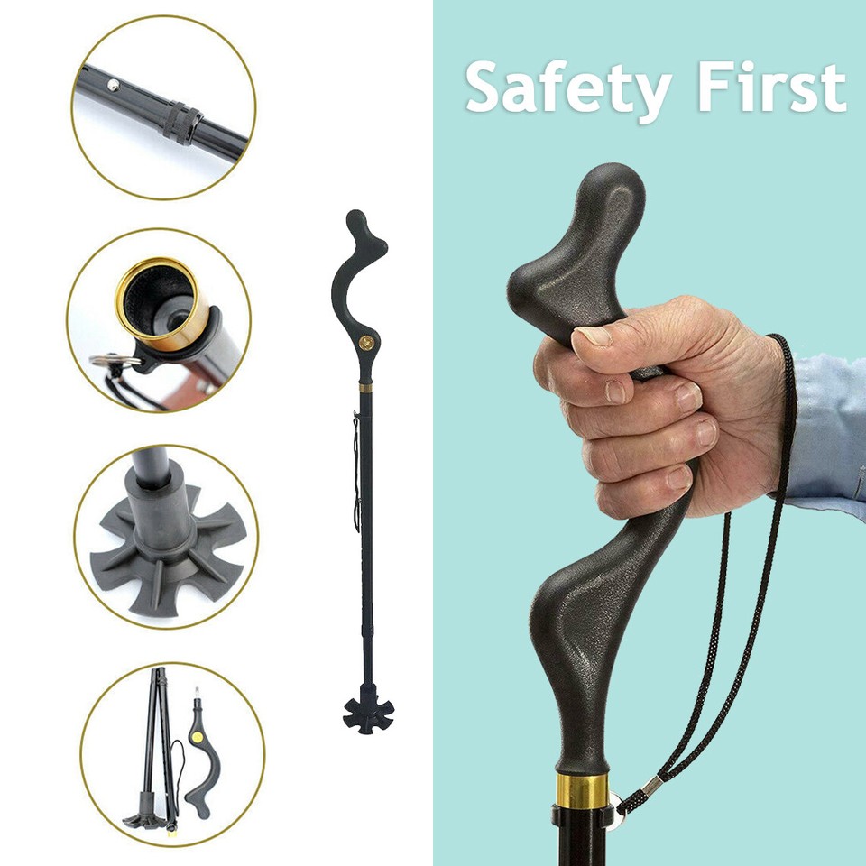 Walking Cane For Seniors Men With Handle Adjustable Stability Nonslip ...