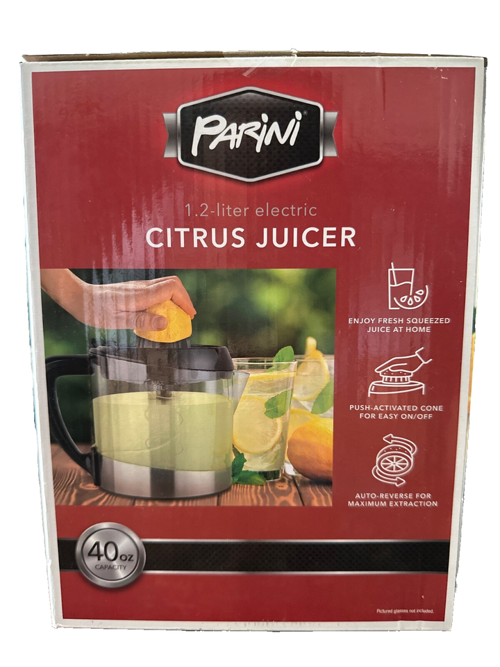 Parini Black & Silver 1.2 Liter Electric Citrus Juicer 40oz Capacity | eBay