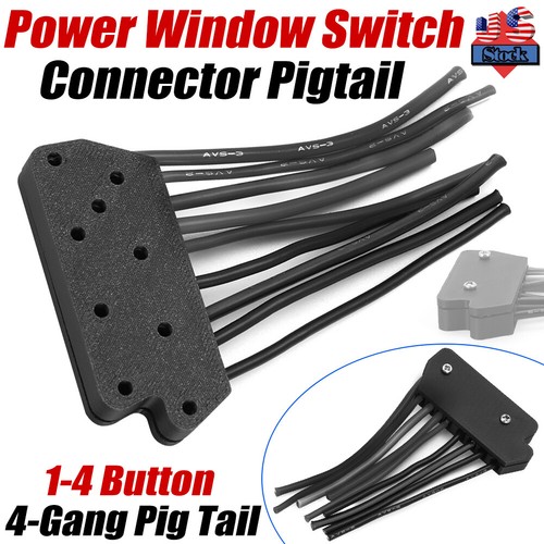 Power Window Switch Connector Pigtail For GM Full Sze / 64-72 A-Bdy 67 ...