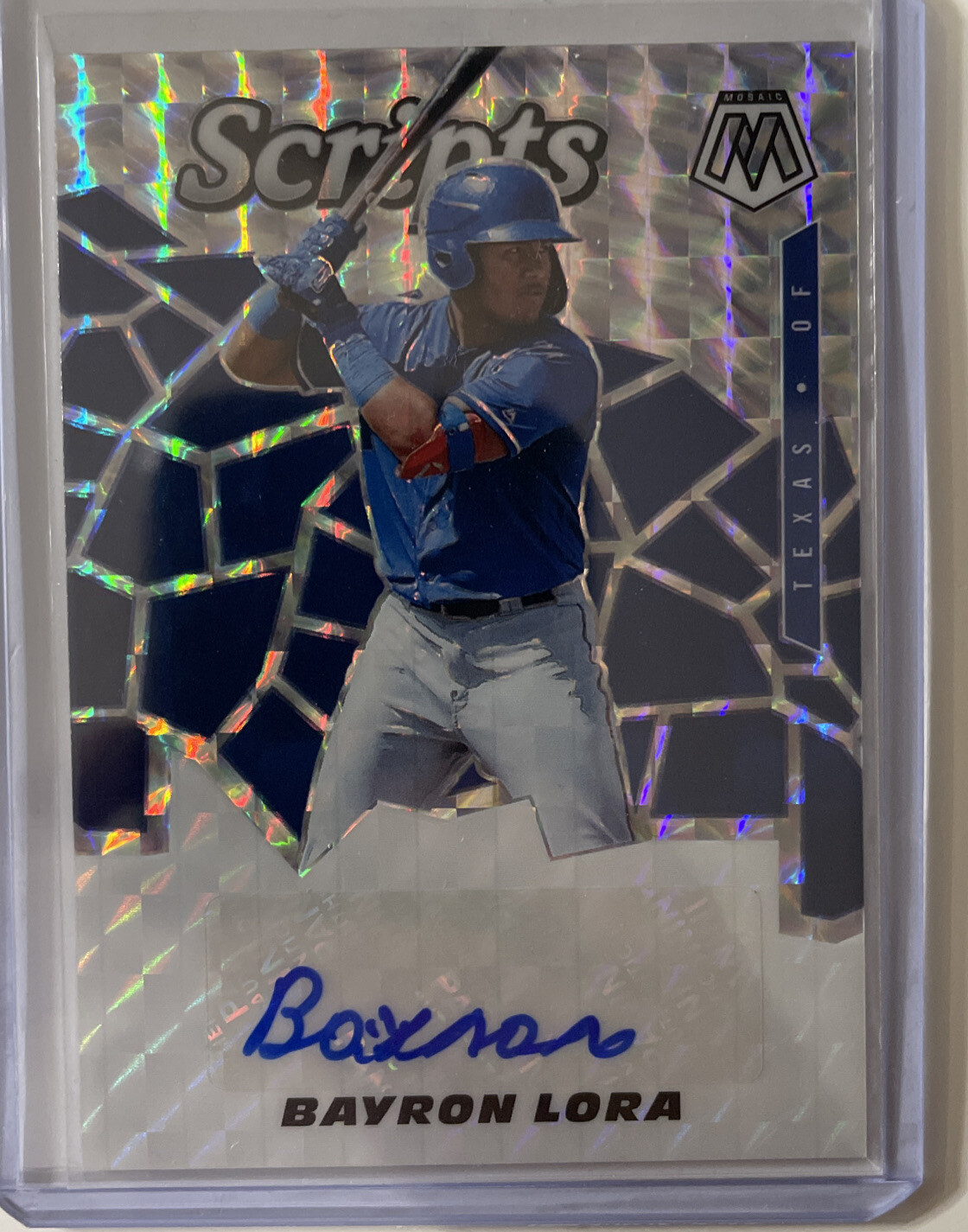 2021 BAYRON LORA SCRIPTS AUTO MOSAIC TEXAS RANGERS | eBay