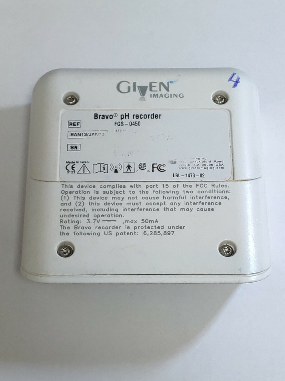 Given Imaging Bravo FGS-0450 ph Monitoring Recorder | eBay