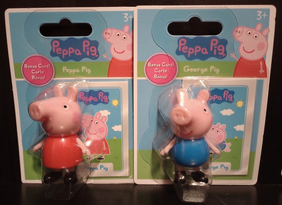Peppa Pig Mini Figures Set- Peppa, Mummy, Daddy, George & Tea Party ...