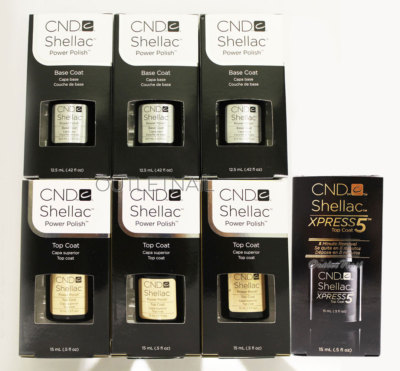 CND Shellac SET OF 7 Large - 3x Base 12.5ml, 3x Top & 1x Xpress5 Top ...