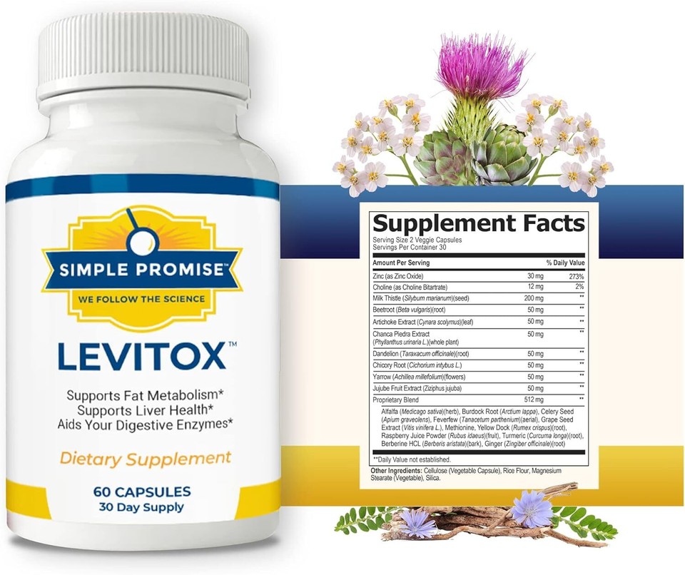 Levitox Health and Liver Support Supplement - Aids Digestive Enzymes ...