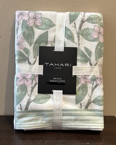 Tahari Easter Tablecloth New 60”x 84” Cotton Spring Floral | eBay