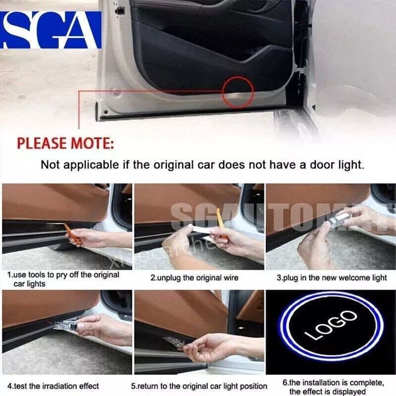 4X Car Door Welcome Light 50th anniversary Fits For E60 E63 E90 E92 X1 ...
